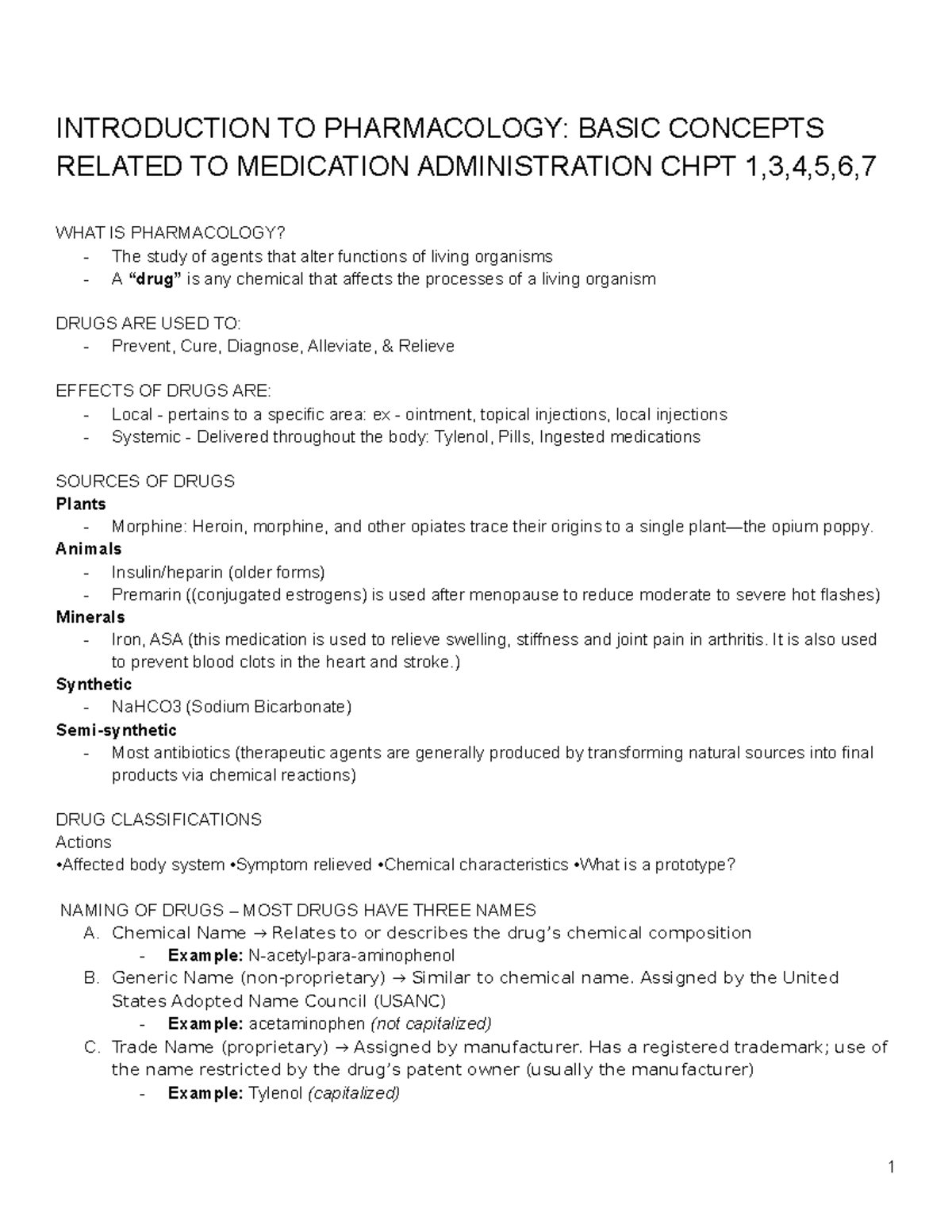 Introduction TO Pharmacology - INTRODUCTION TO PHARMACOLOGY: BASIC ...