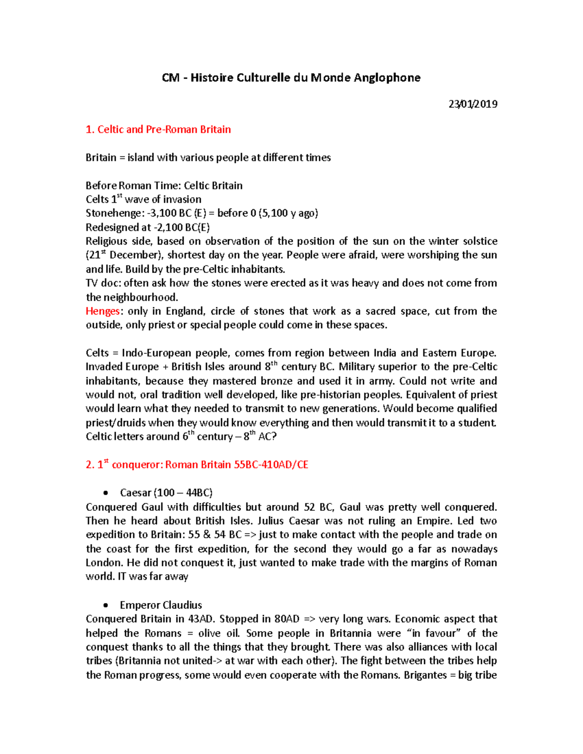 CM - Histoire culturelle du monde anglophone pdf - CM - Histoire ...