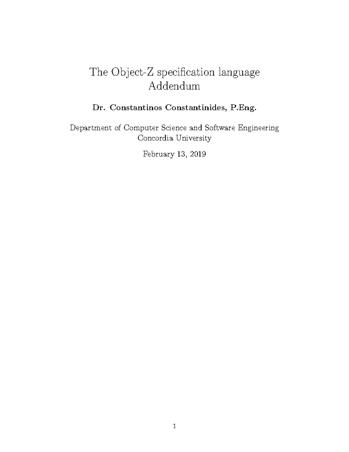 17 object z specification 2 - The specification language Addendum Dr ...
