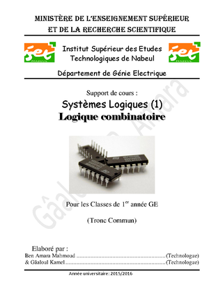 circuits logiques combinatoires (codeur, décodeur et transcodeur) - system logiqye - Studocu