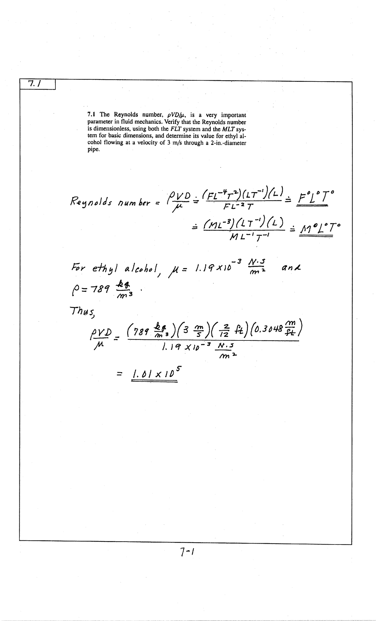 7 Dimensional Analysis, Similitude, and Modeling - Fluid Mechanics I - Studocu