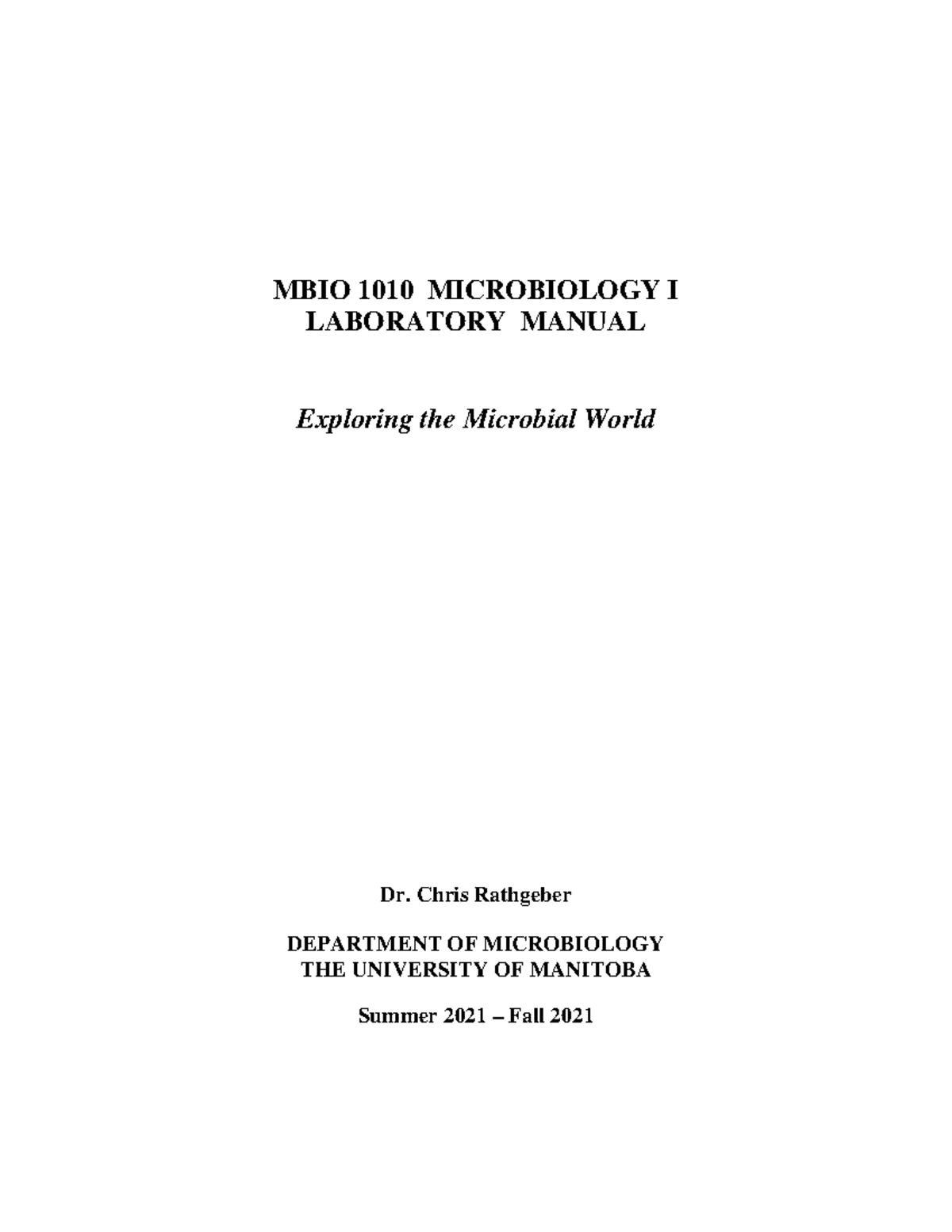 Lab Safety Manual for MBIO1010 lab quiz - MBIO 1010 MICROBIOLOGY I ...