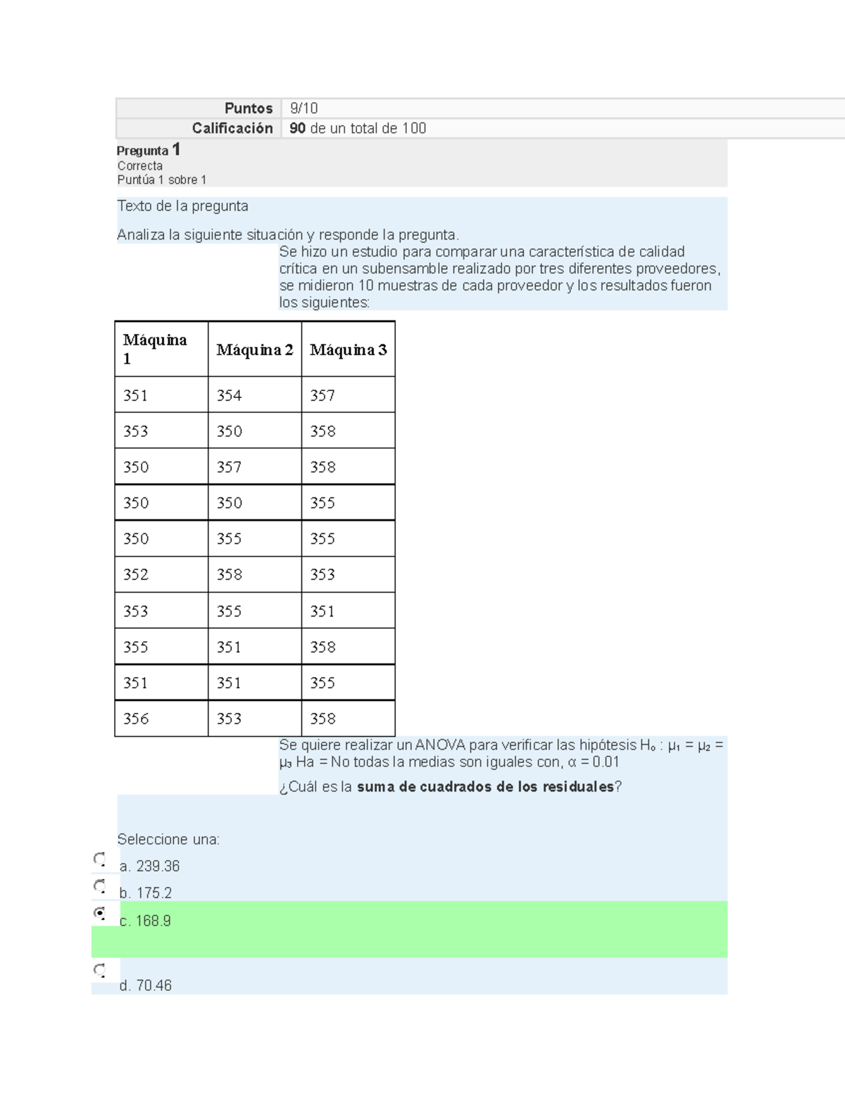 EA6 Herramientas estadisticas - Puntos 9/ Calificación 90 de un total ...