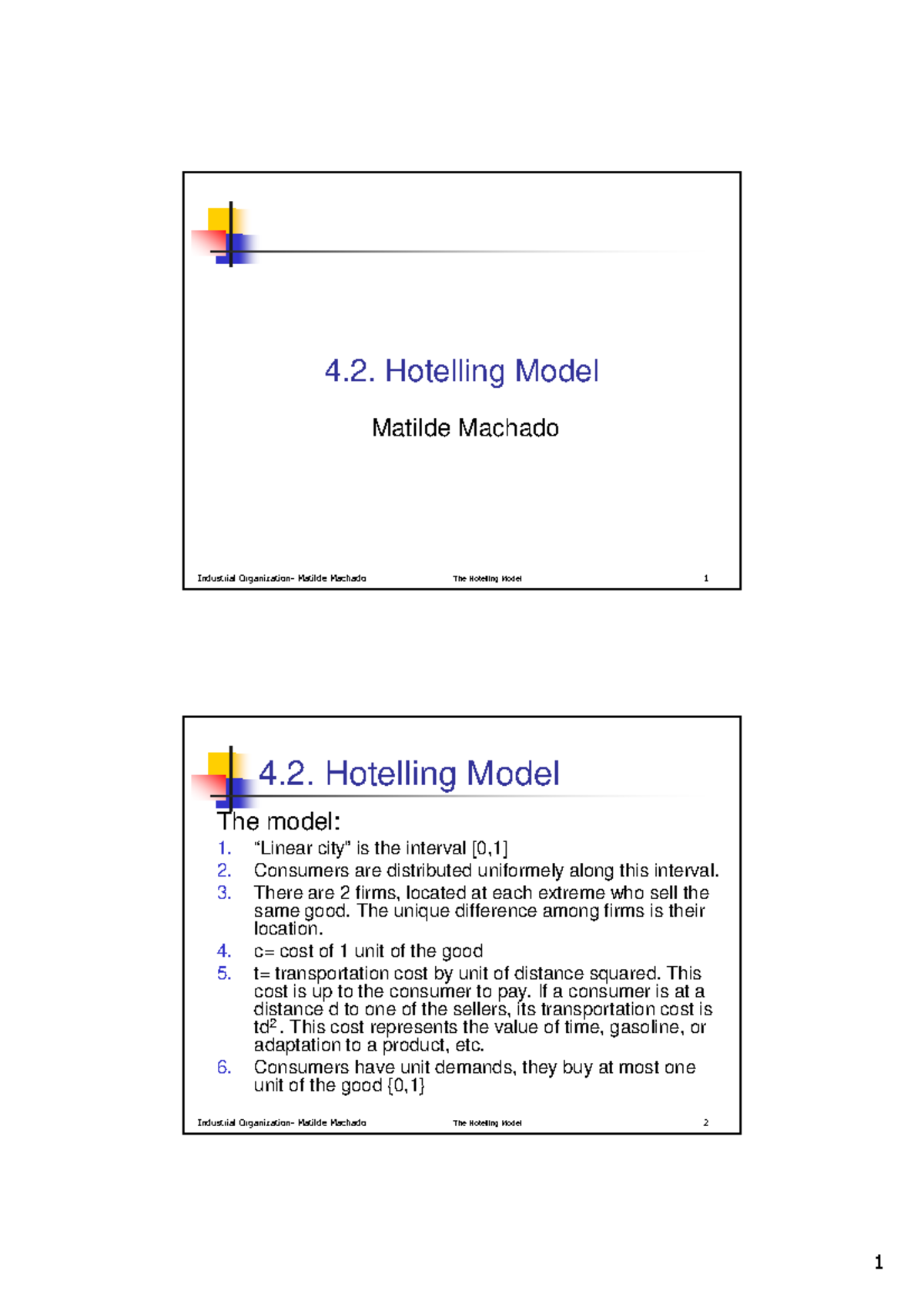 4.2.Hotelling Model - Matilde Machado - Studocu
