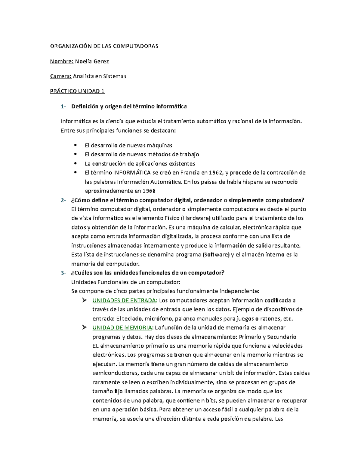 Actividad 1- ORGANIZACION DE LAS COMPUTADORAS- HISTORIA DE LA ...