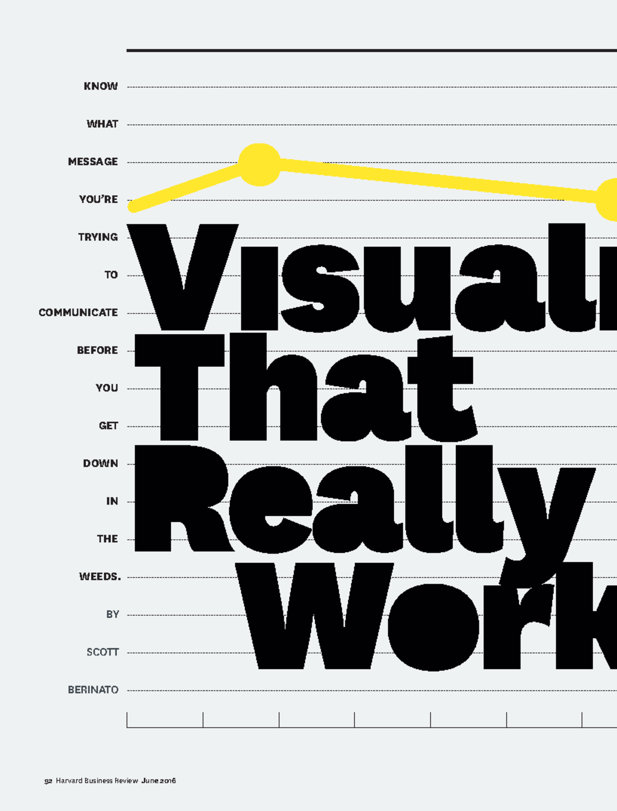 Visualizations that really work - KNOW WHAT MESSAGE YOU’RE TRYING TO COMMUNICATE BEFORE YOU GET ...