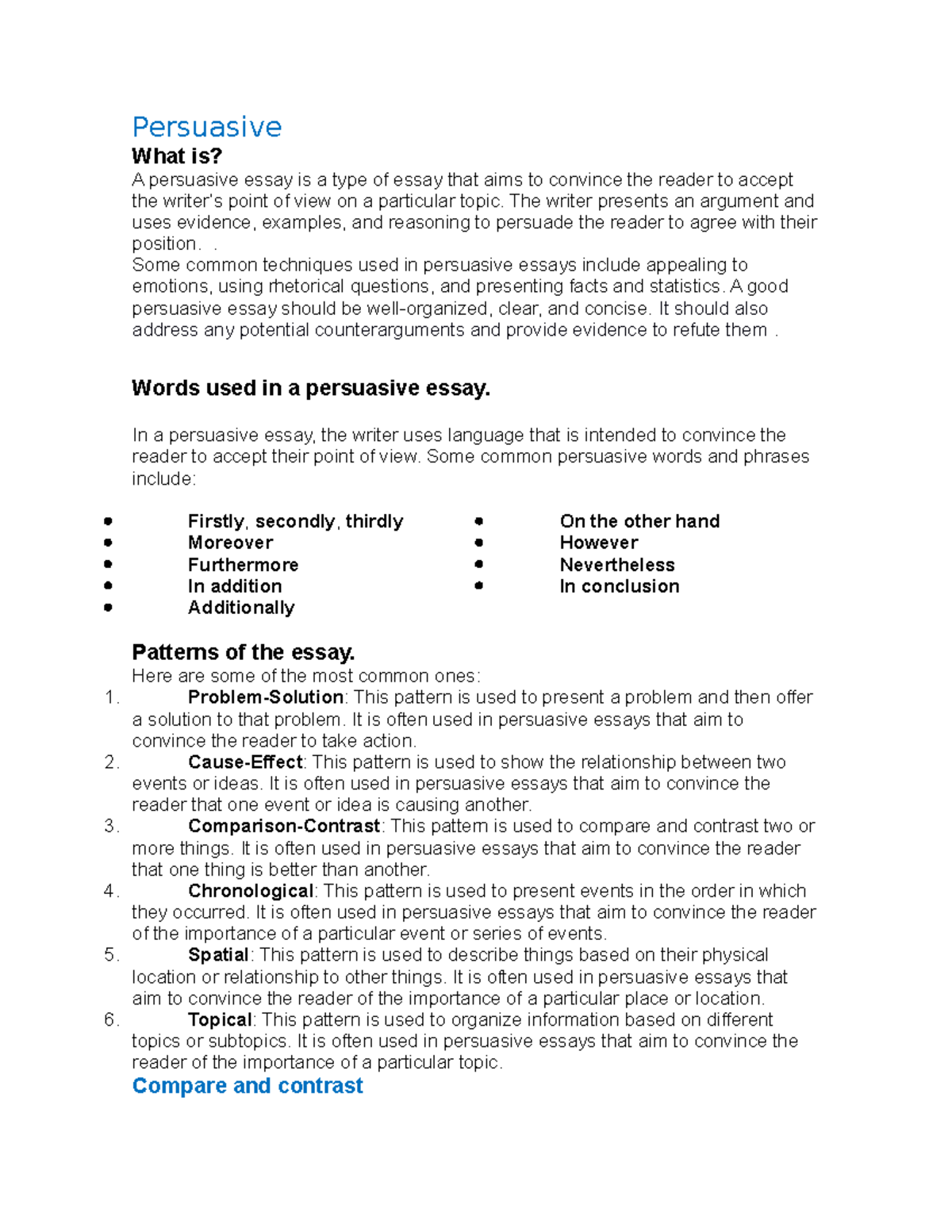 Types of essays - Tipos de ensayos - Persuasive What is? A persuasive ...
