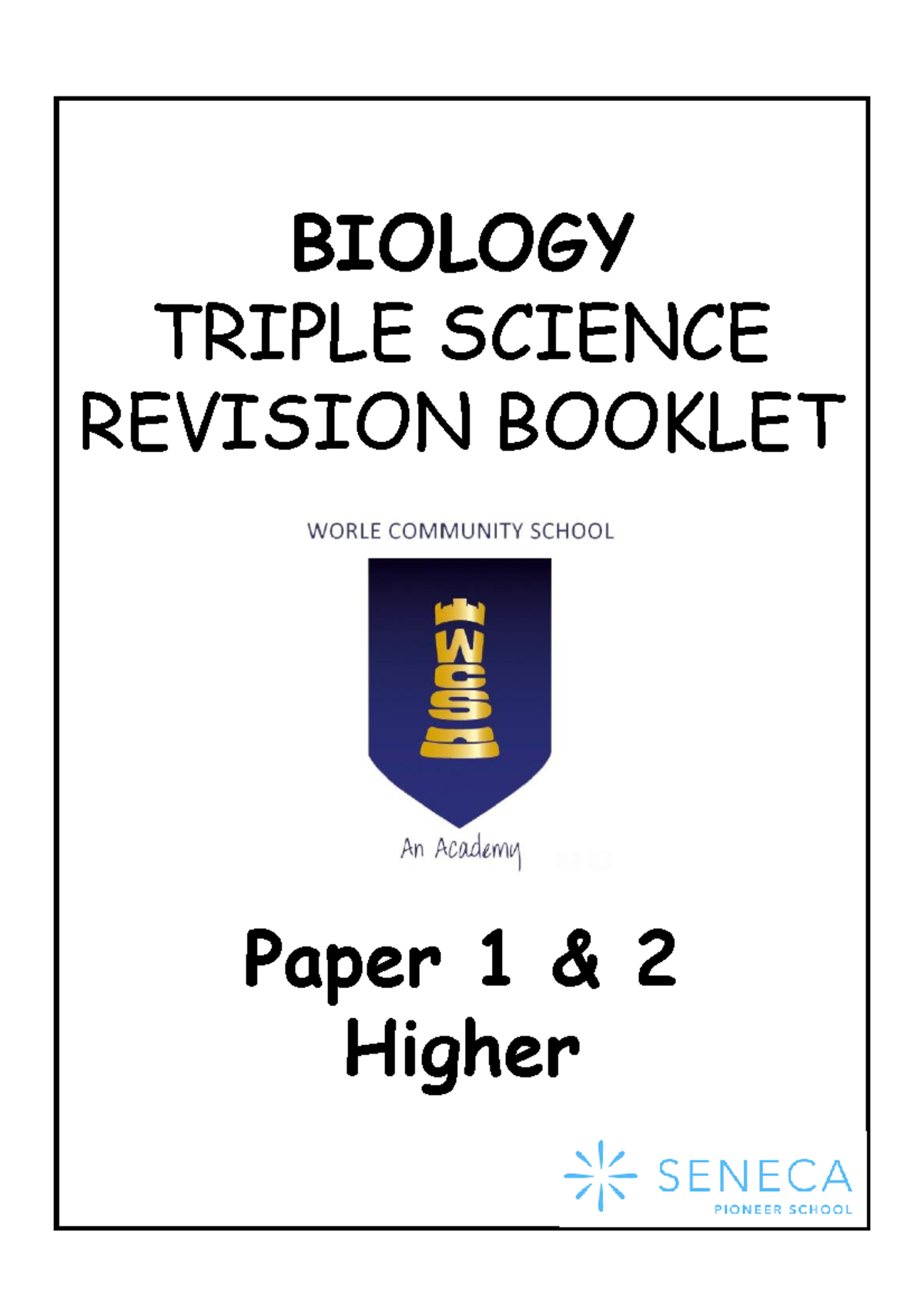 Biology+Revision+Booklet - BIOLOGY TRIPLE SCIENCE REVISION BOOKLET ...
