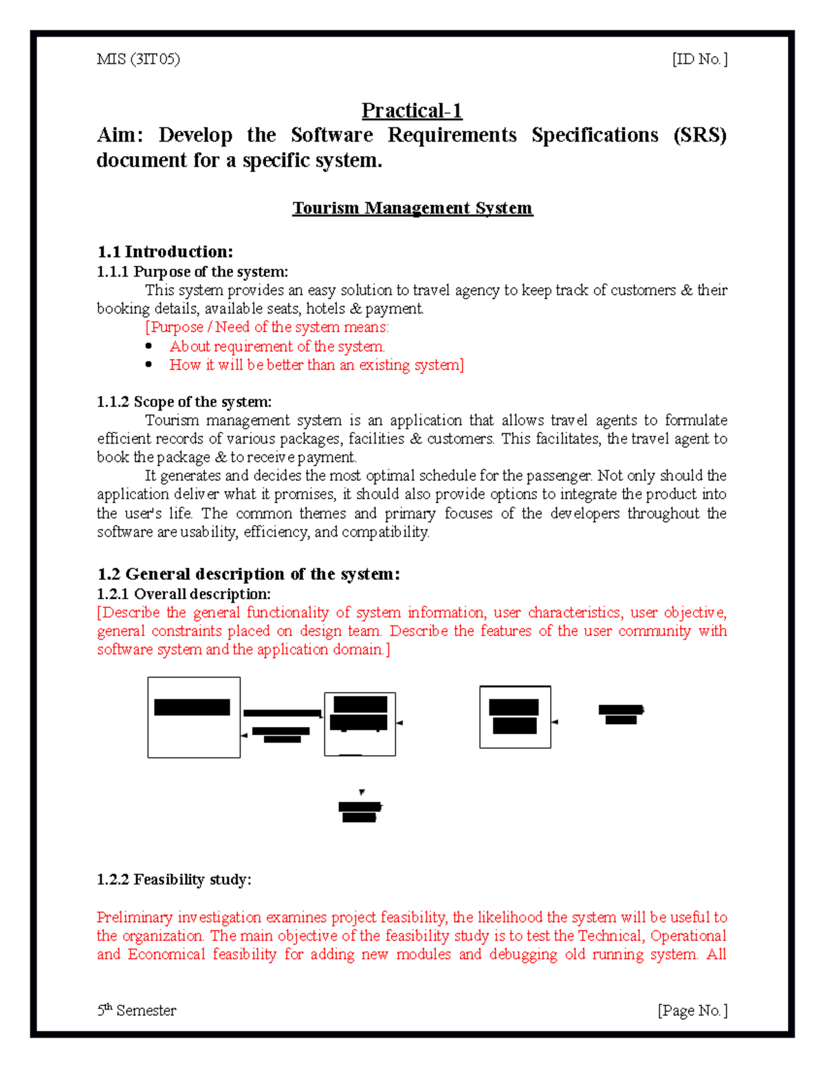 Practical 1 (Sample SRS document) - Practical- Aim: Develop the ...