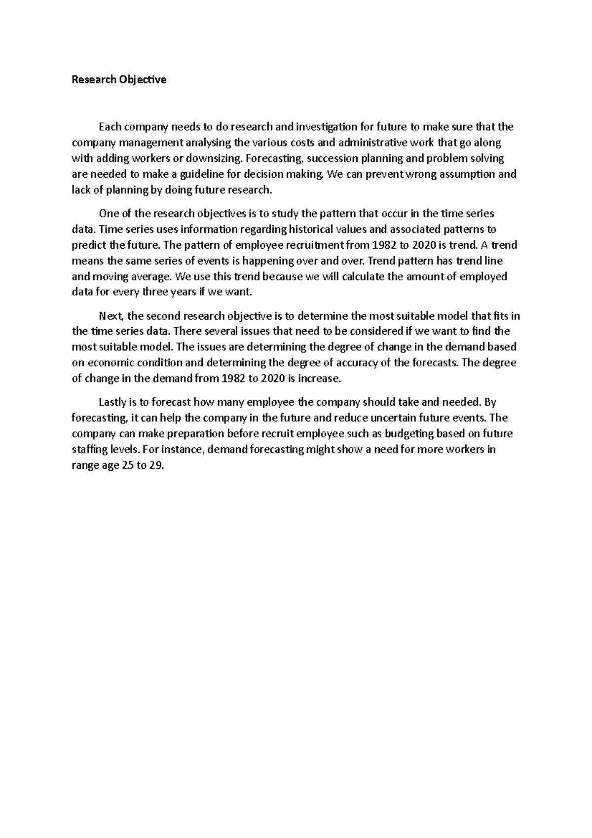 Research Objective STA233 - Research Objective Each company needs to do ...