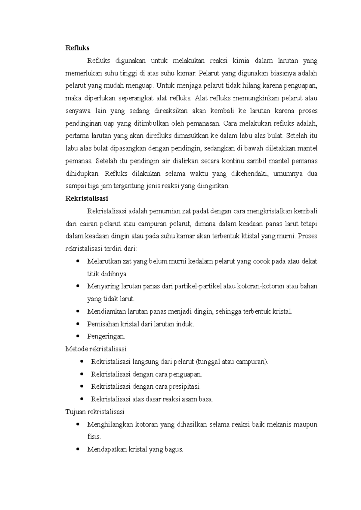 Refluks - Refluks Refluks digunakan untuk melakukan reaksi kimia dalam ...