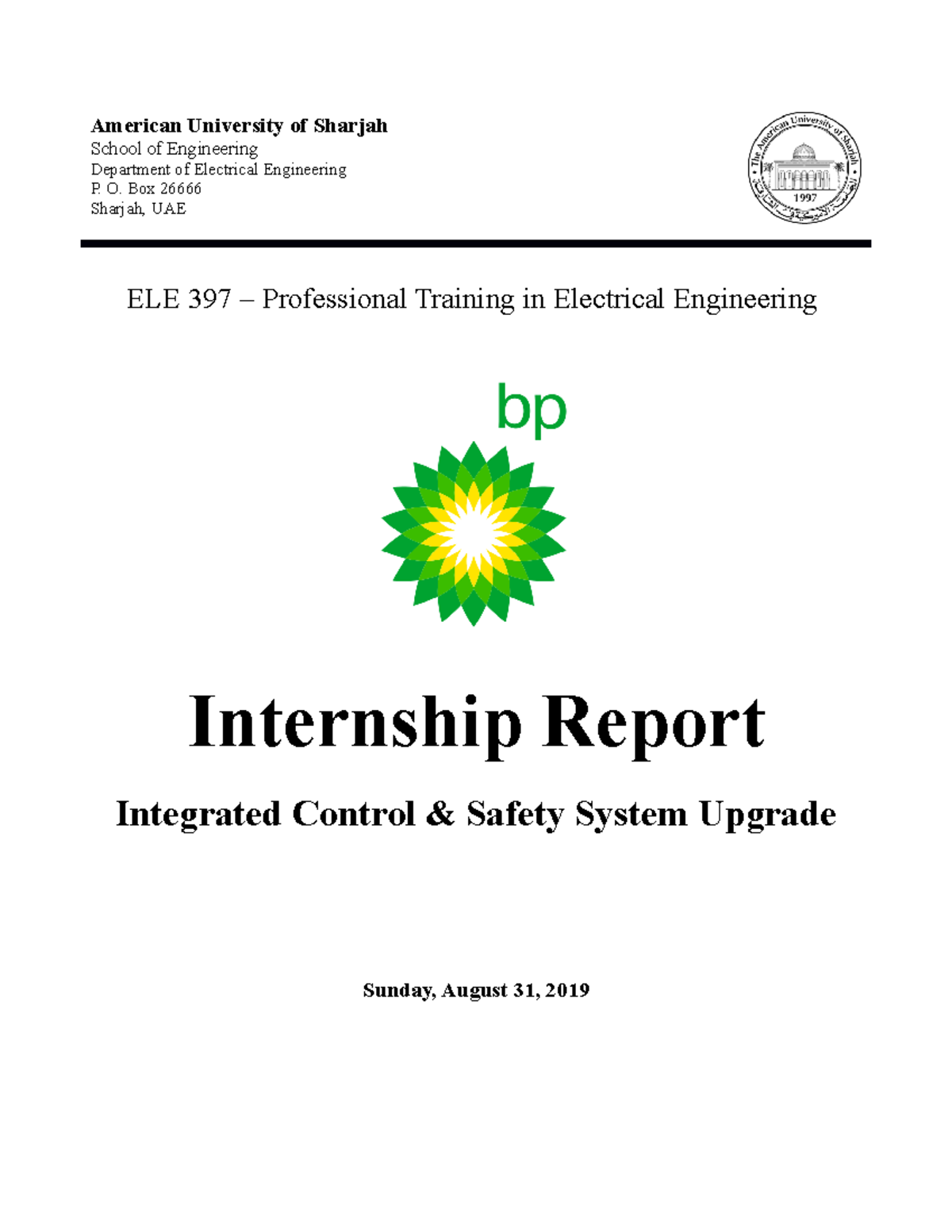 Sample report - Florida State university - American University of ...