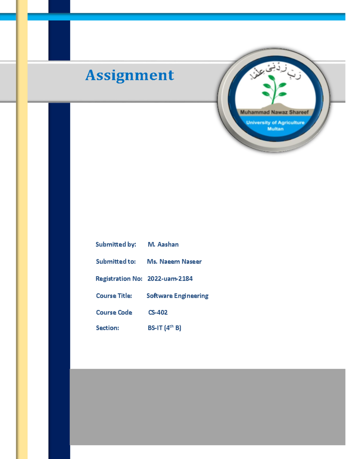 M. Aashan ((2022-UAM-2184)) - Assignment Submitted by: M. Aashan ...