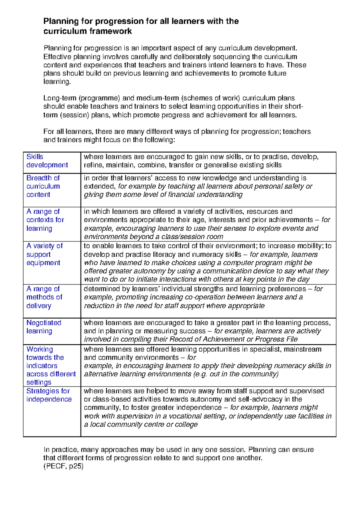 11 Planning for progression - Effective planning involves carefully and ...