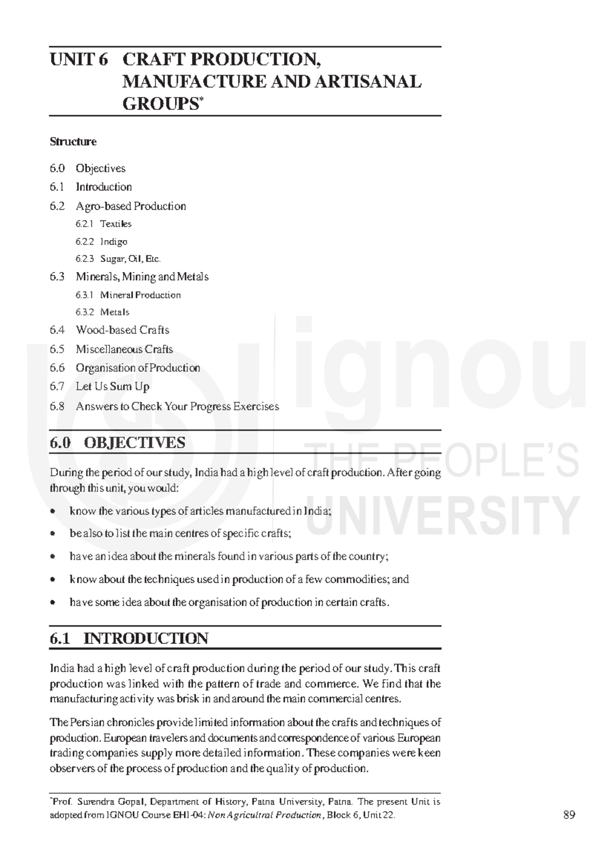 Unit-6 (15) - Unit 6 - Craft Production, Manufacture and Artisanal ...