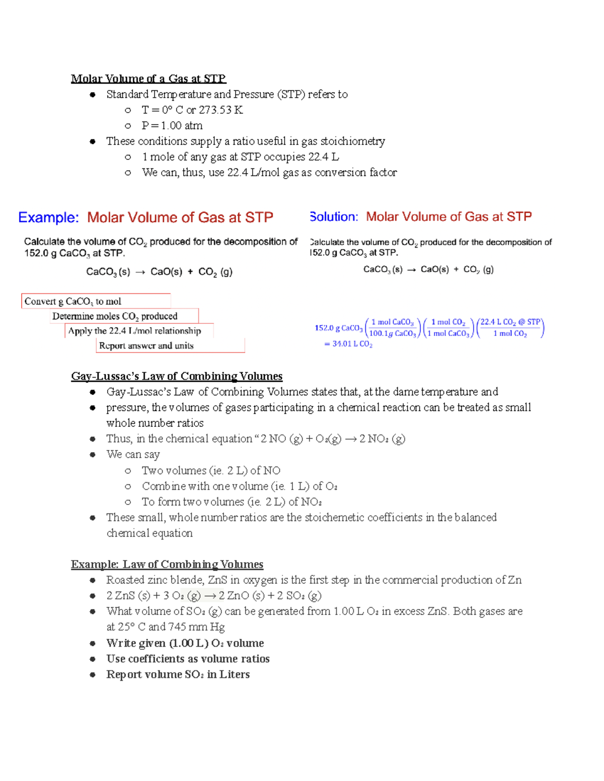 Gas Behavior Part 2 - Molar Volume of a Gas at STP Standard Temperature ...