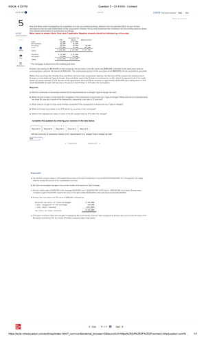 Question 6 - Ch 8 HW - Connect - eBook ⊕ Hint Print p References 6 0 /0. points awarded Scored ...