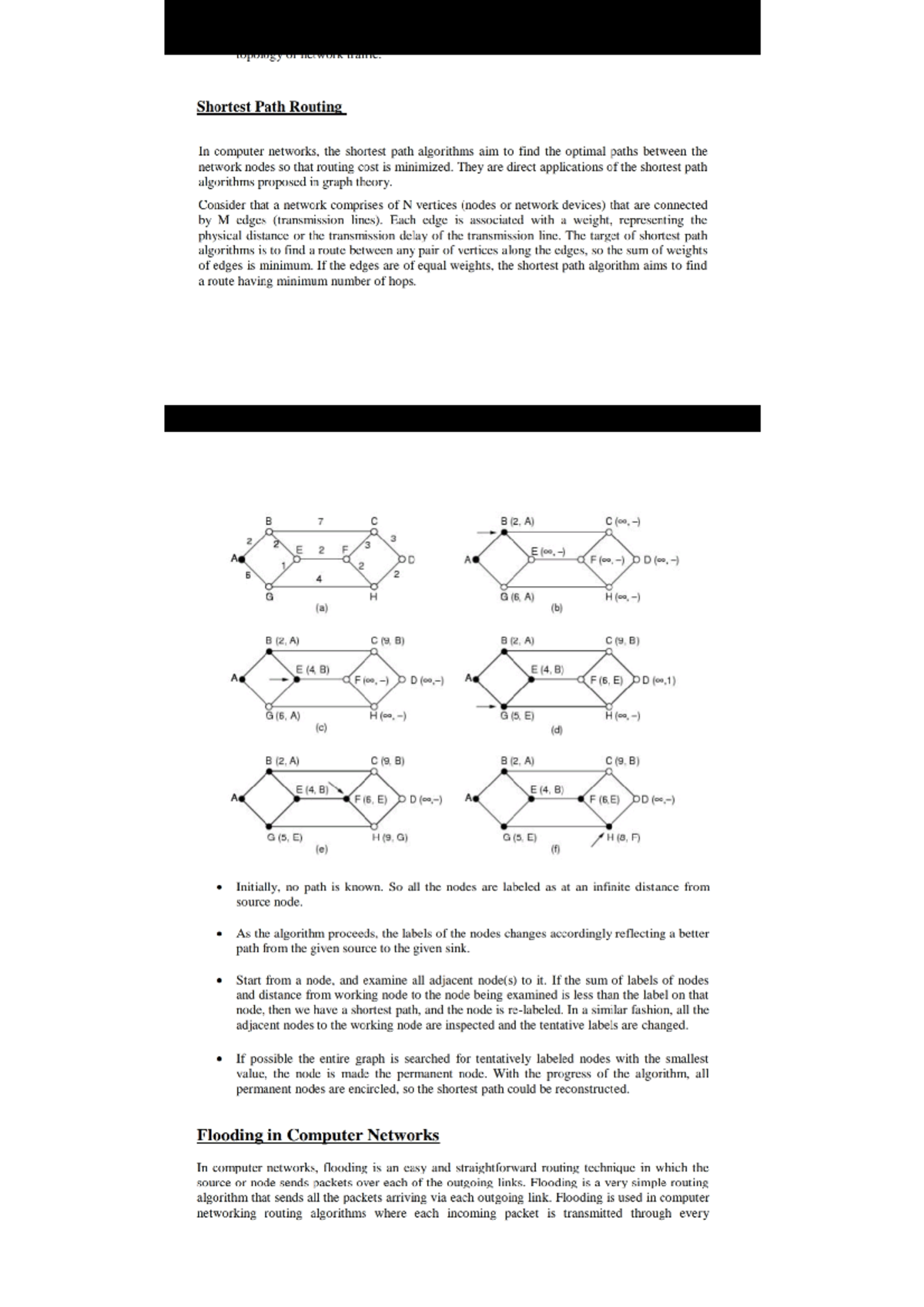 Computer Networks Imp Answers - Shortest Path Routing In computer ...