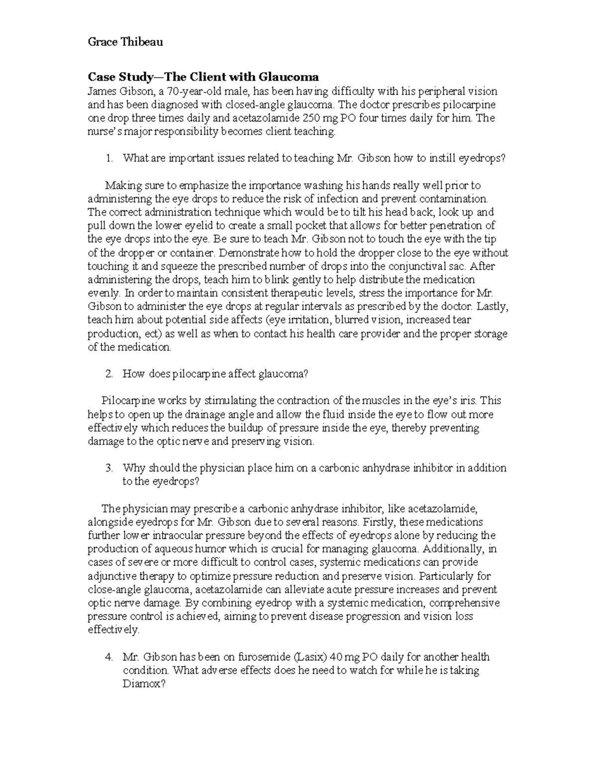 Case Study Glaucoma - Grace Thibeau Case Study—The Client with Glaucoma James Gibson, a 70-year ...