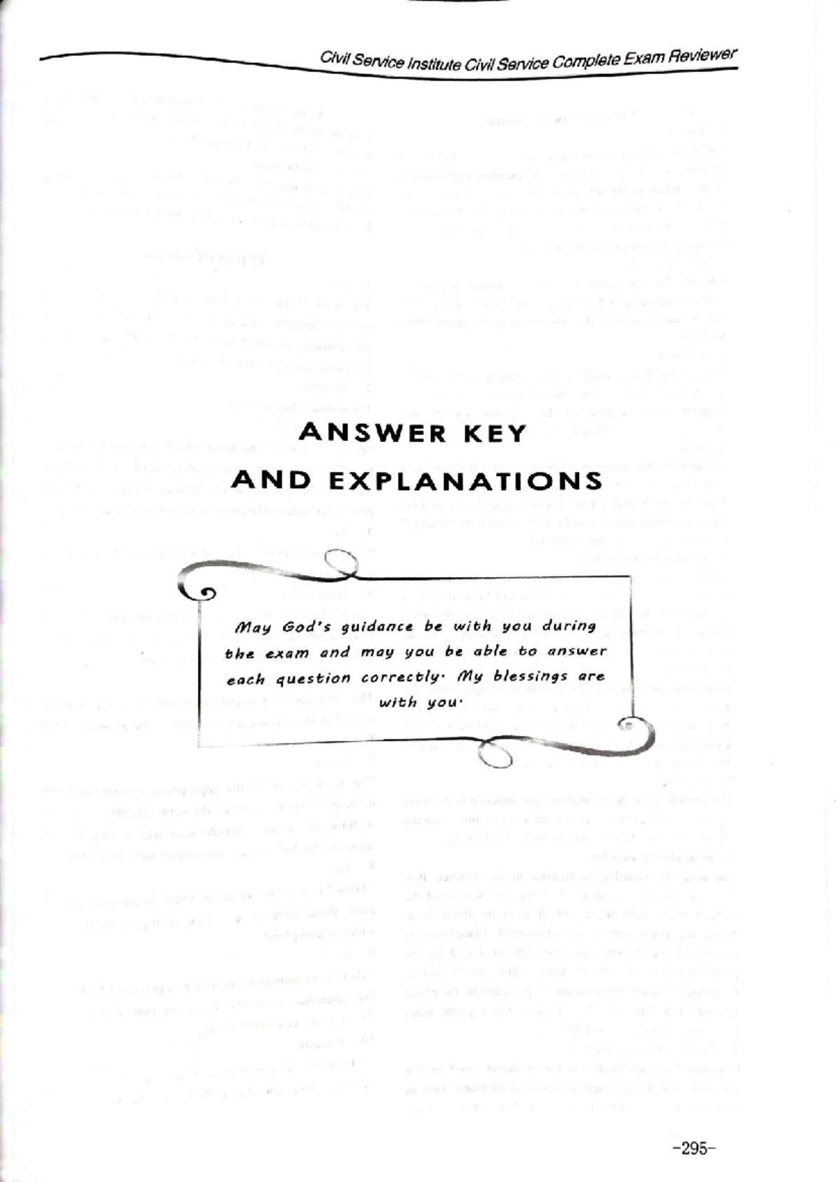 CSE Answer Key and Explanation - Civil Procedure - Studocu