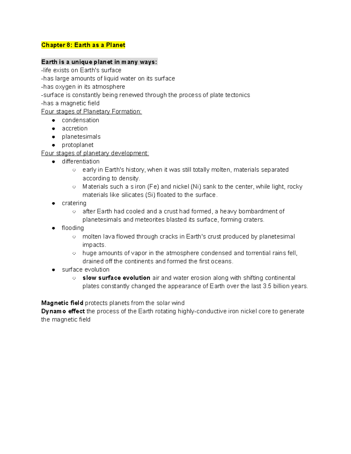Chapter 8 Earth as a Planet - Chapter 8: Earth as a Planet Earth is a ...