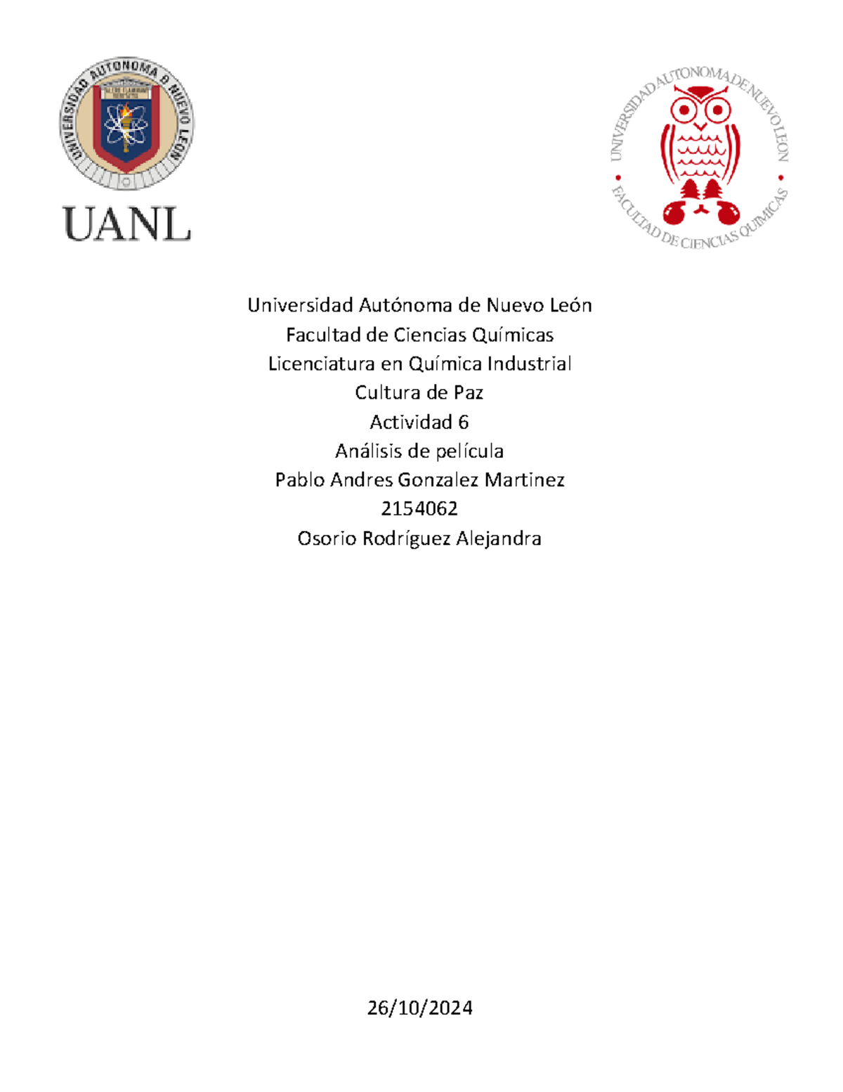 A6 Pablo Gonzalez - DGHDH - Universidad Autónoma de Nuevo León Facultad ...