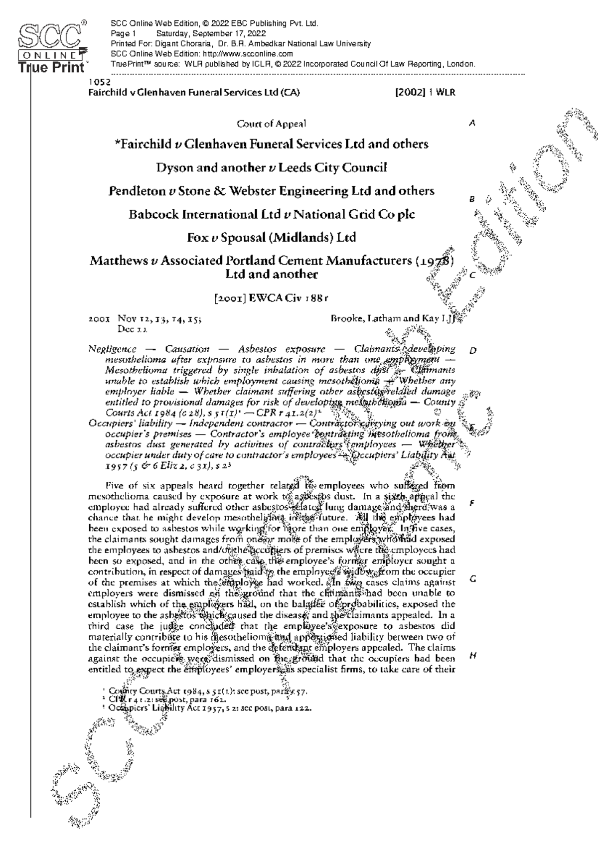 Tort Case - pol - TruePrint™ source: WLR published by ICLR, © 2022 ...