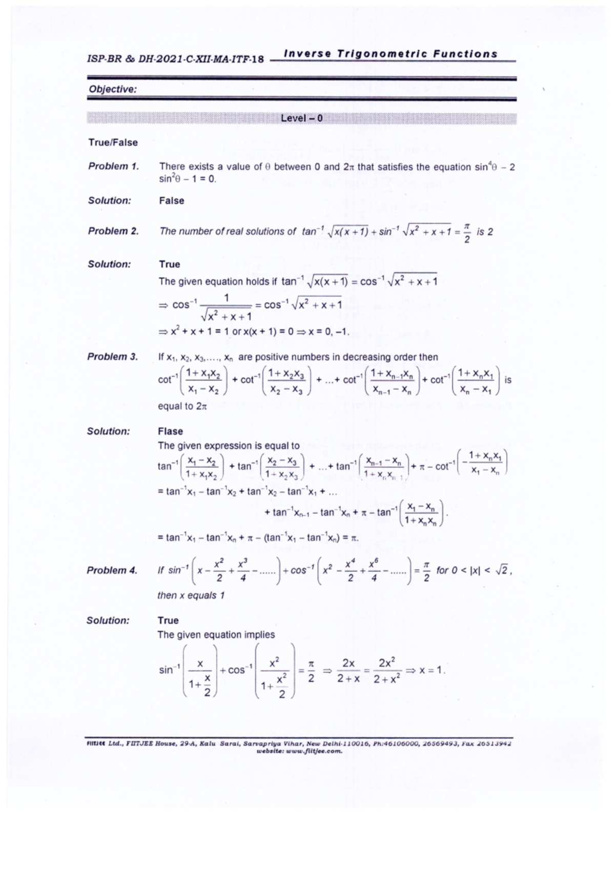 Inverse Trigonometric Function XII PART 2 - Mathematics: Applications and Interpretation SL ...