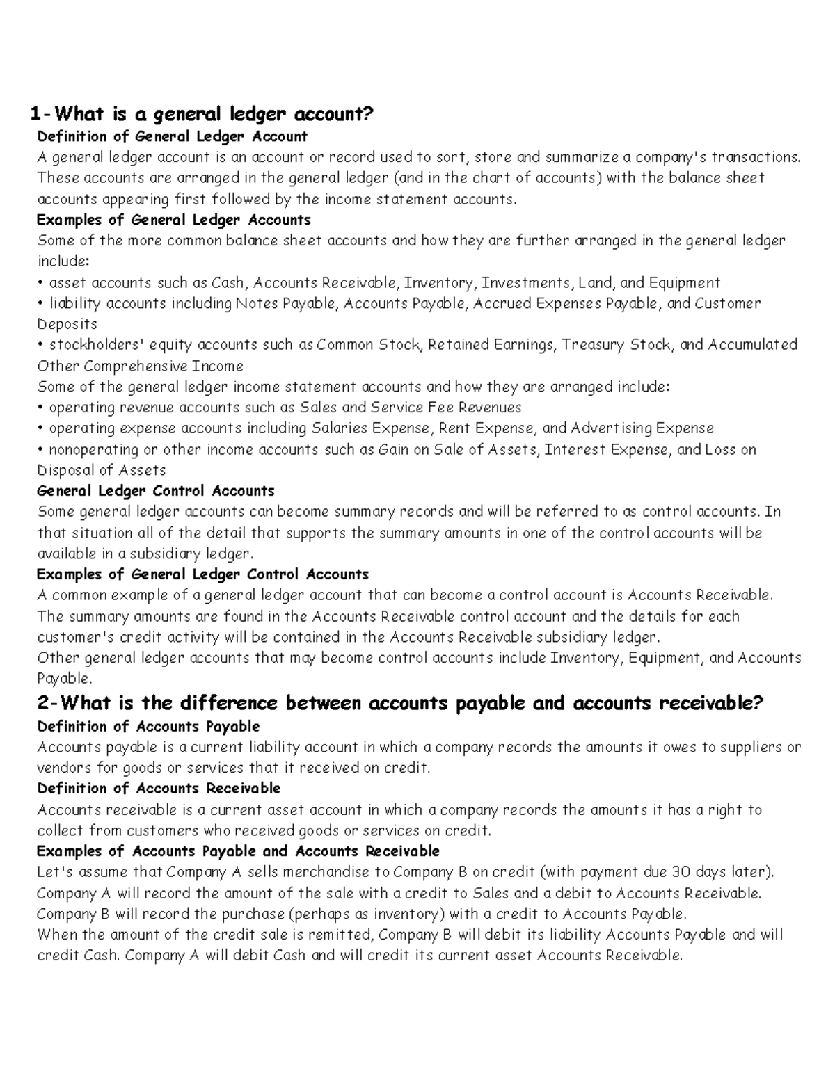 1 - Lecture notes 10-14 - 1-What is a general ledger account ...