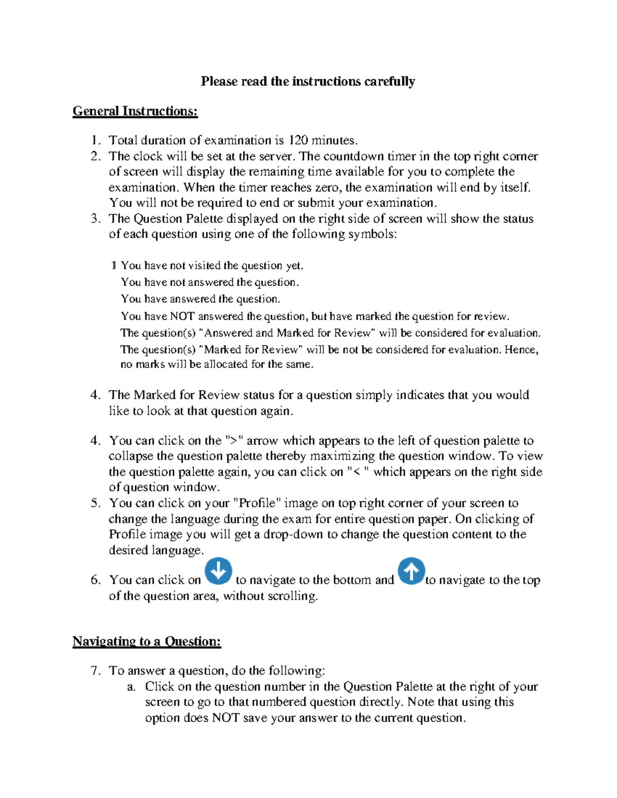 General Instruction - Summative Assessment - Please read the ...