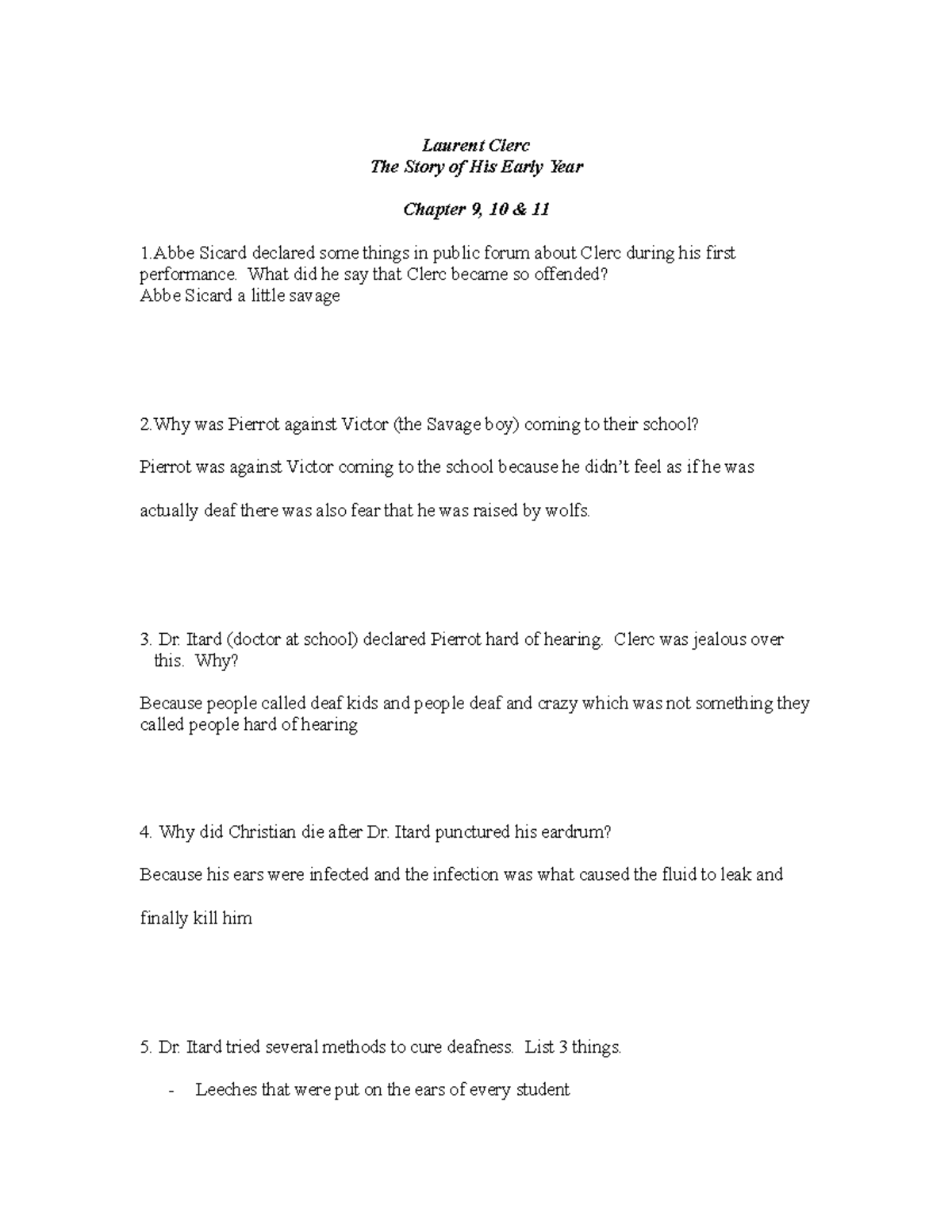 Laurent Clerc The Story of His Early Year - Chapter 9 10 11 - Laurent Clerc The Story of His ...