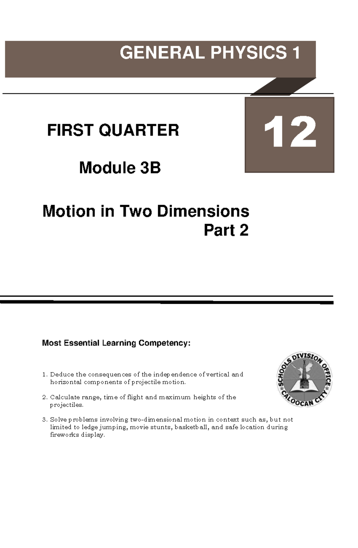 General Physics Week 3 - it is about accelaration, speed, range and ...
