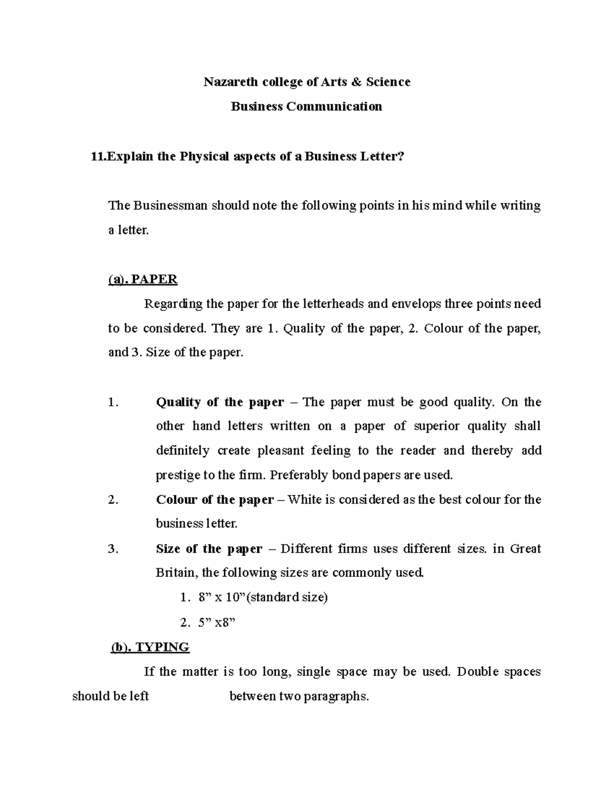 Five marks - Business communication full chapter notes and important ...