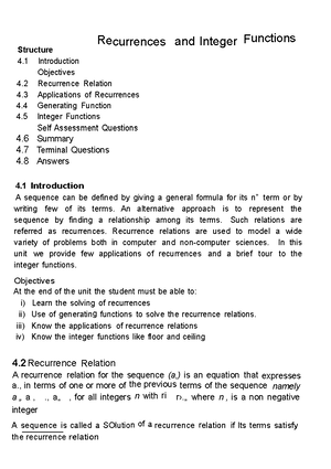 Discrete Mathematics -sets, Relations and Functions - Unit 1 Structure 1 Introduction Objectives ...