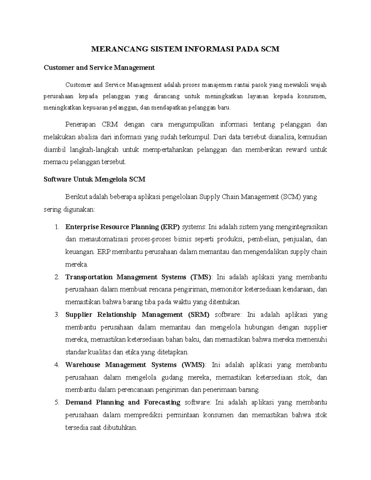 Merancang Sistem Informasi PADA SCM - MERANCANG SISTEM INFORMASI PADA ...