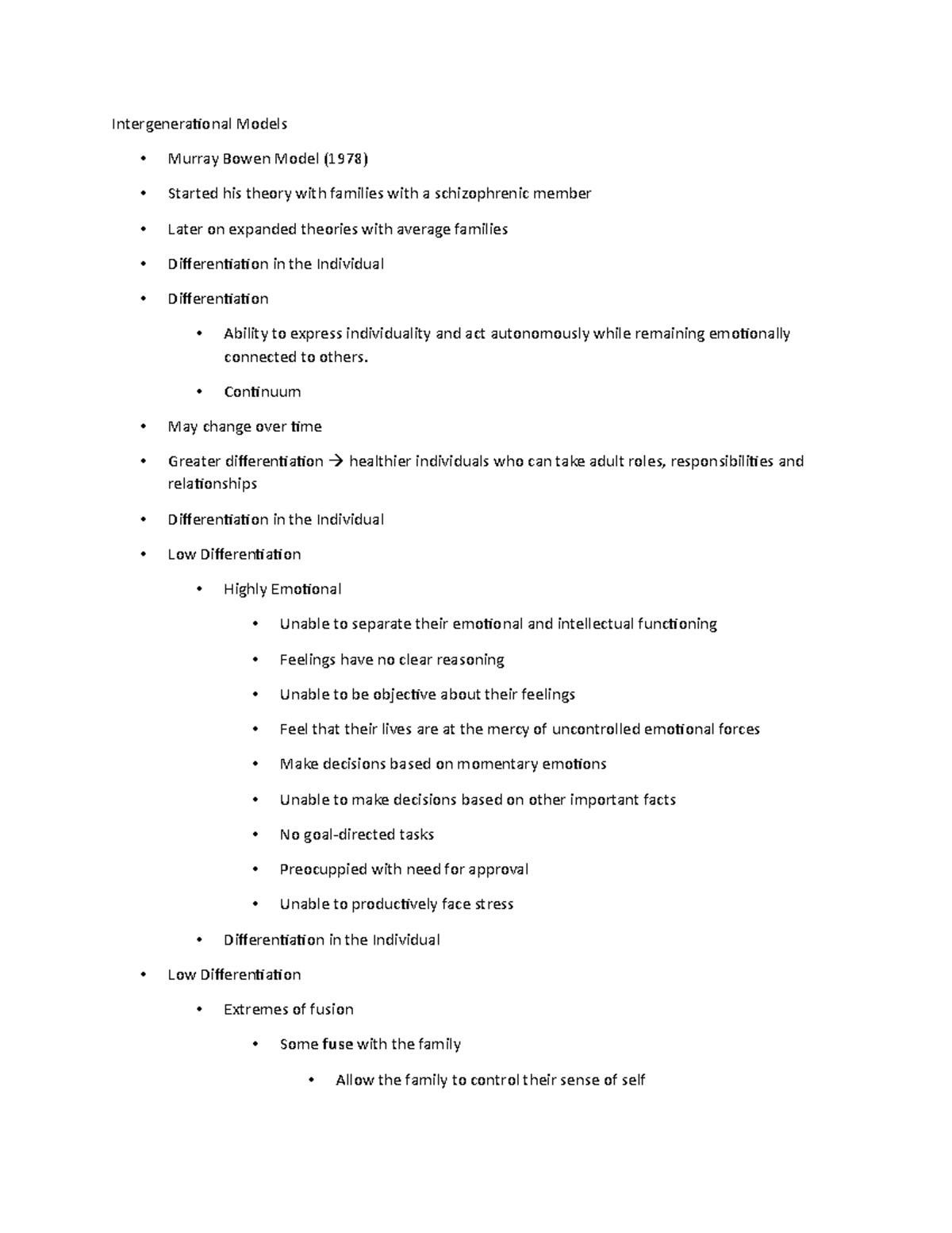 Intergenerational Models - Intergenerational Models Murray Bowen Model ...