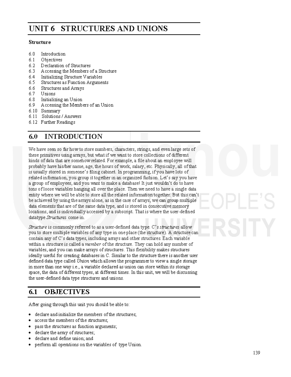 Unit-6 - nice - Structures and UNIT 6 STRUCTURES AND UNIONS Unions ...