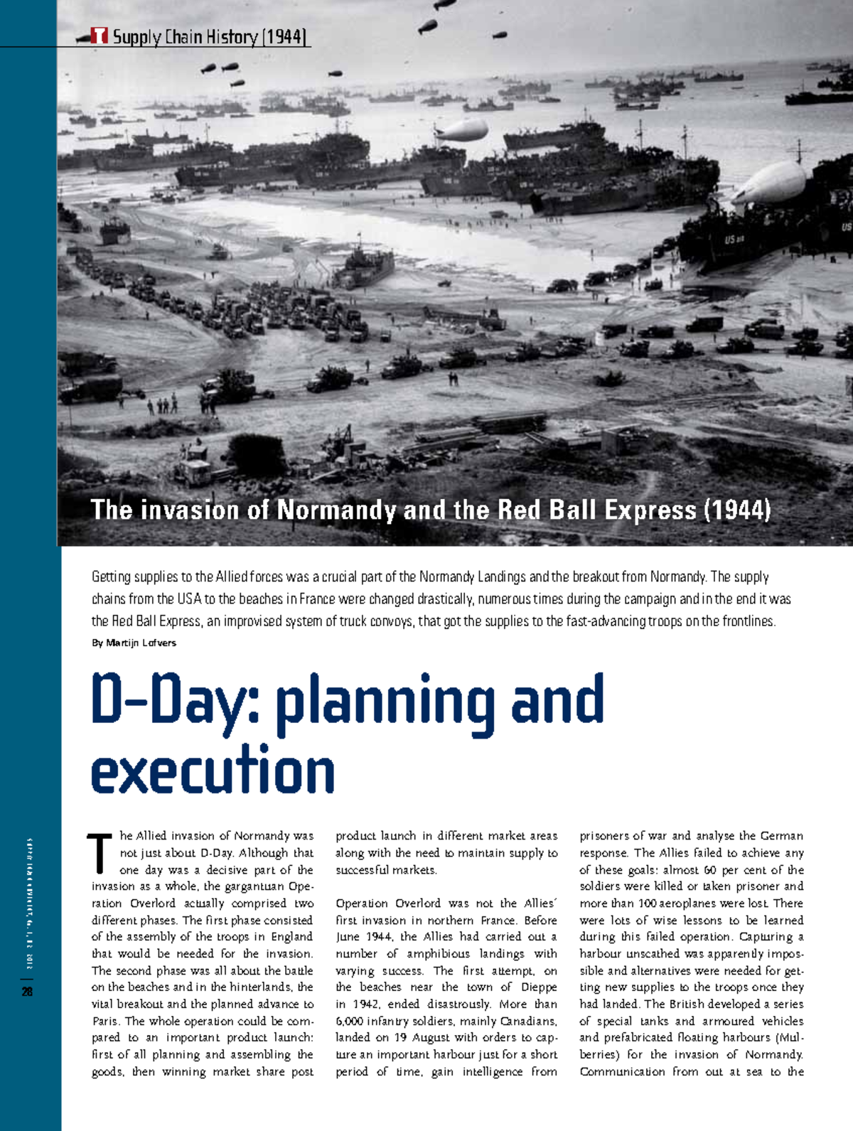 D day planning and Eexcution the Supply Chain of Operation Overlord ...