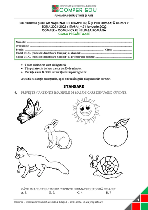 Schema orara clasa a III-a - SCHEMA ORARĂ Nr. ARIA CURRICULARĂ ...