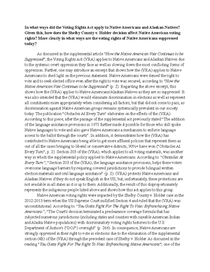 POL 3010 writing response 10 - Given the different types of voter ...