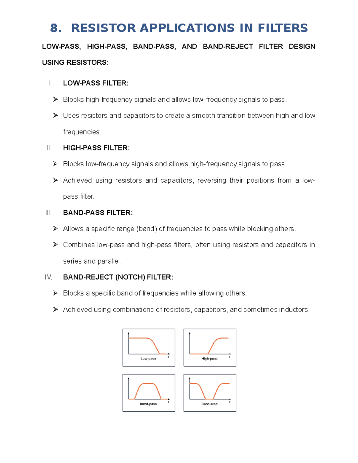8 - BASICS ELECTRICAL ENGINEERING - 8. RESISTOR APPLICATIONS IN FILTERS ...