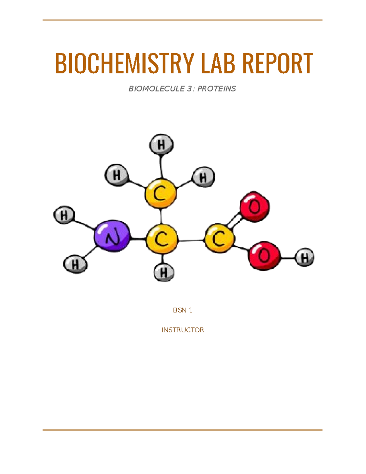 Laboratory-Activity -Proteins 2 - BIOCHEMISTRY LAB REPORT BIOMOLECULE 3 ...