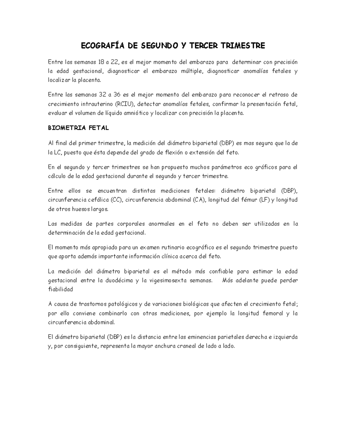 Ecografía Obstétrica DE Segundo Y Tercer Trimestre - ECOGRAFÍA DE SEGUNDO Y TERCER TRIMESTRE ...
