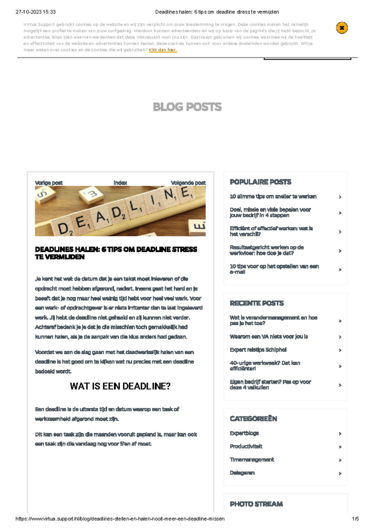Deadlines halen 6 tips om deadline stress te vermijden - BLOG POSTS ...