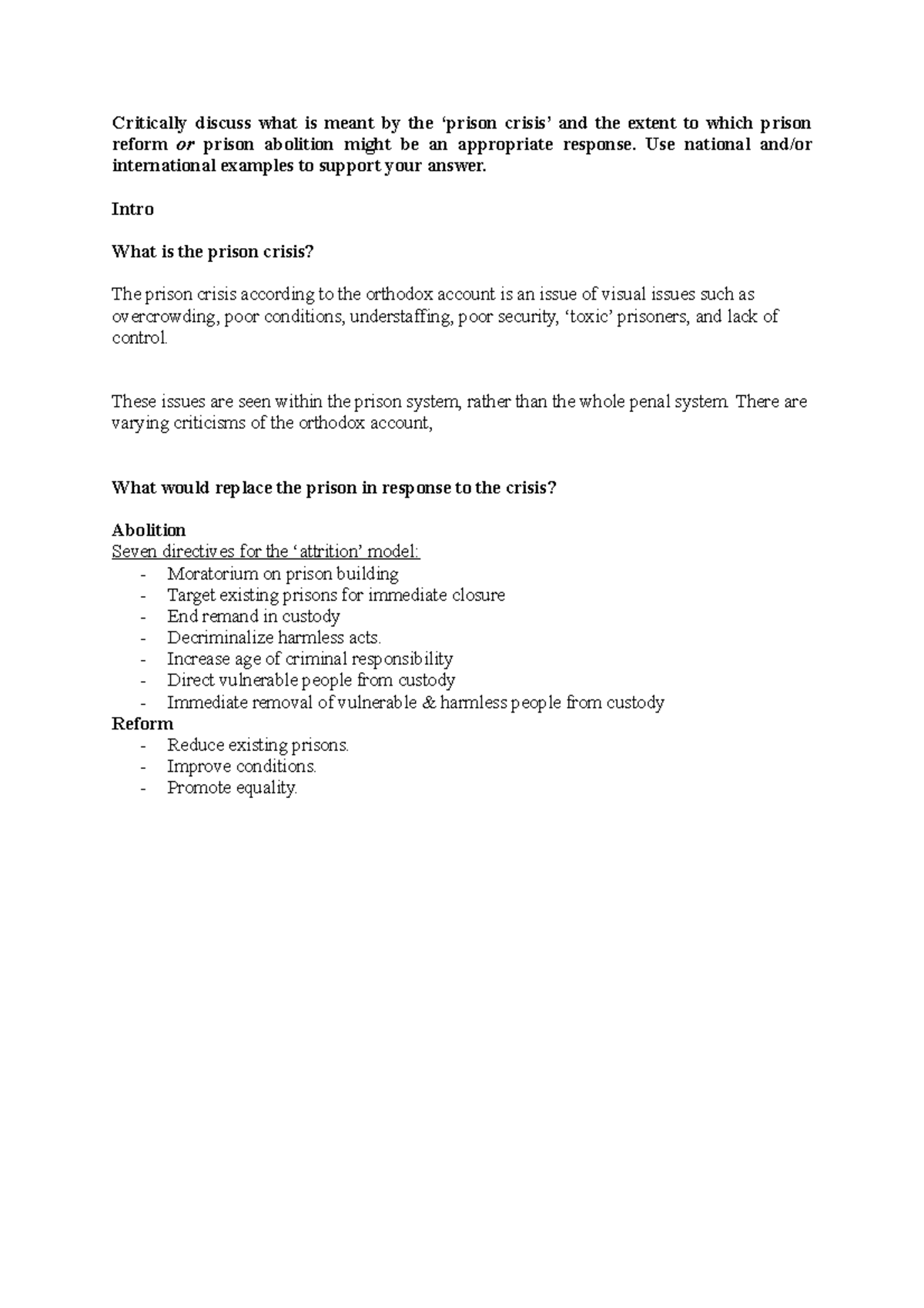 Critically discuss what is meant by the - Use national and/or ...