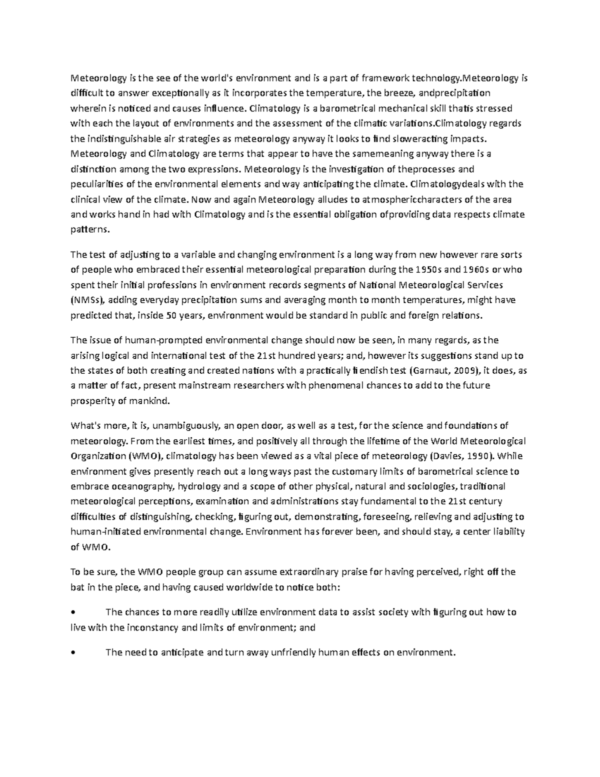 16 - some sample only - Meteorology is the see of the world's ...