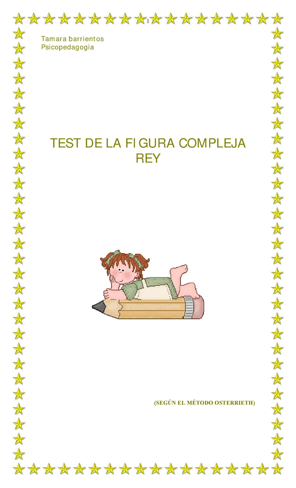 Test de la Figura Compleja Rey - Tamara barrientos Psicopedagogia TEST ...