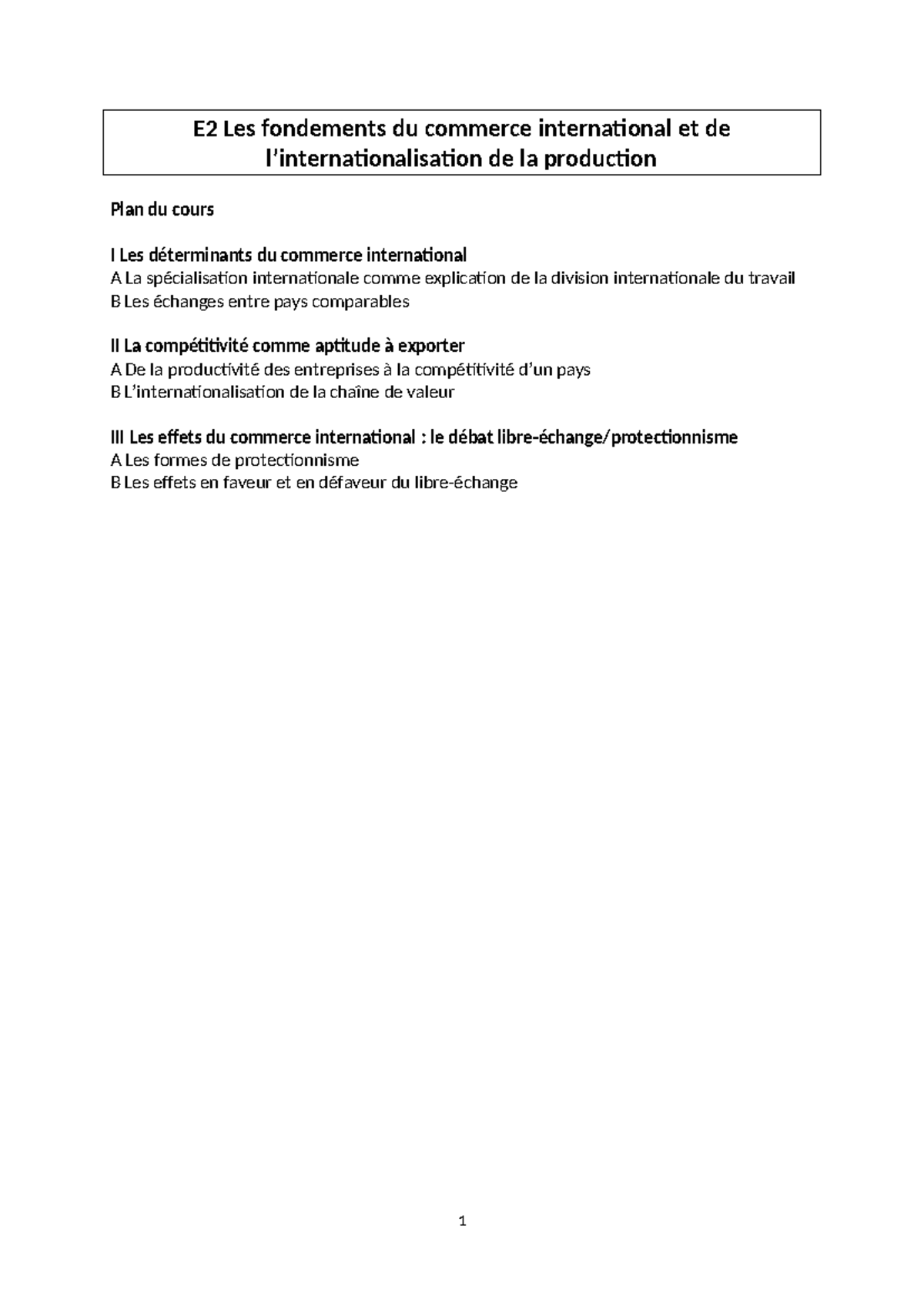 E2 Le commerce international - Elèves - E2 Les fondements du commerce ...