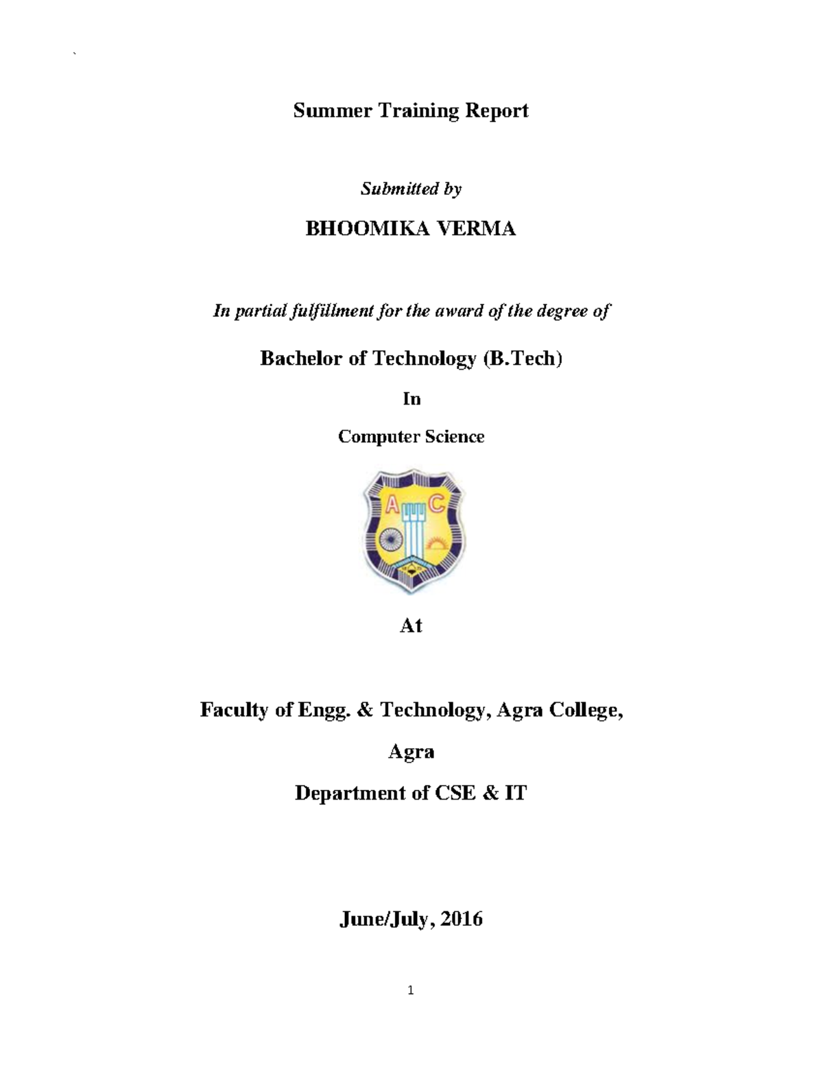 Bsnl-summer-training-report compress - Summer Training Report Submitted ...