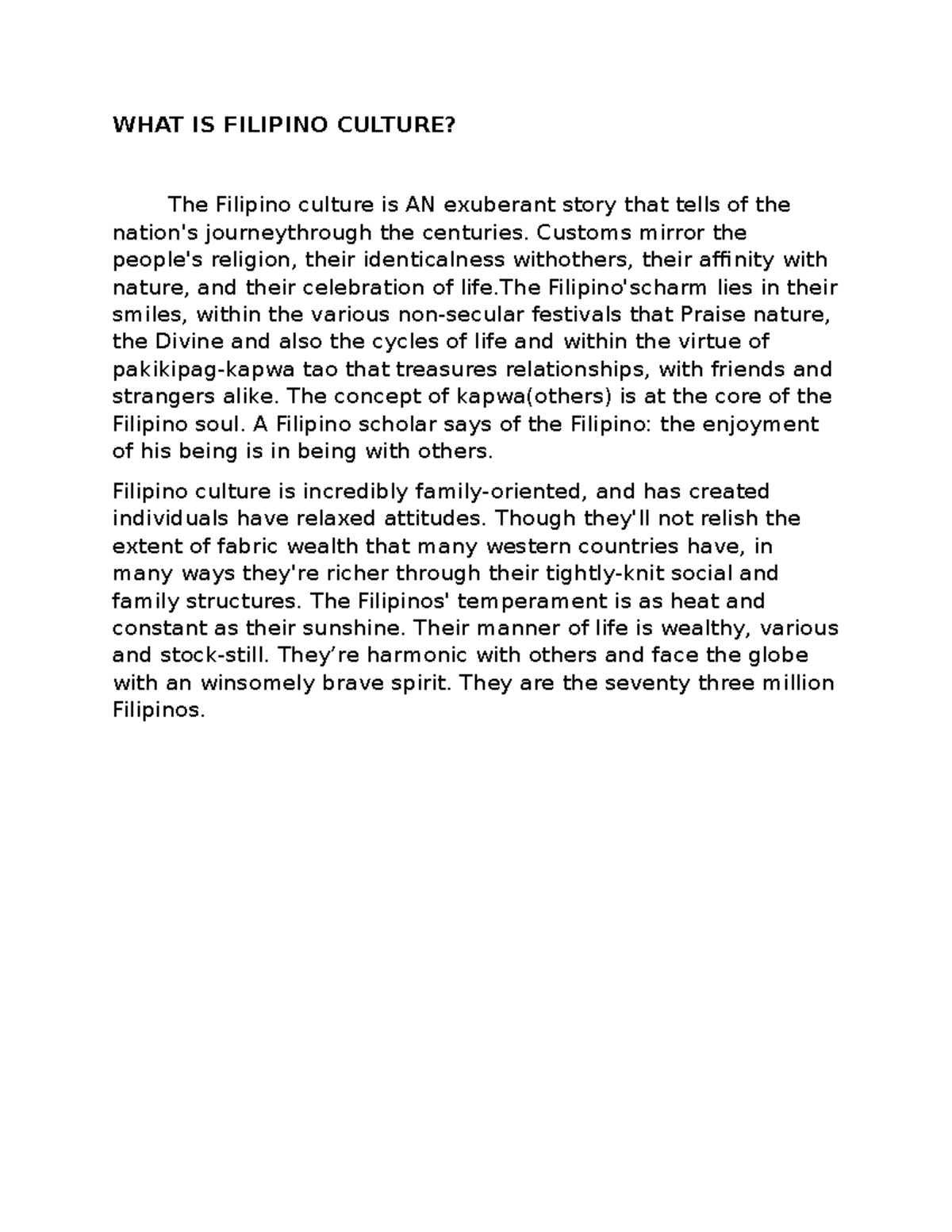 Philippine Culture Evolution - WHAT IS FILIPINO CULTURE? The Filipino ...